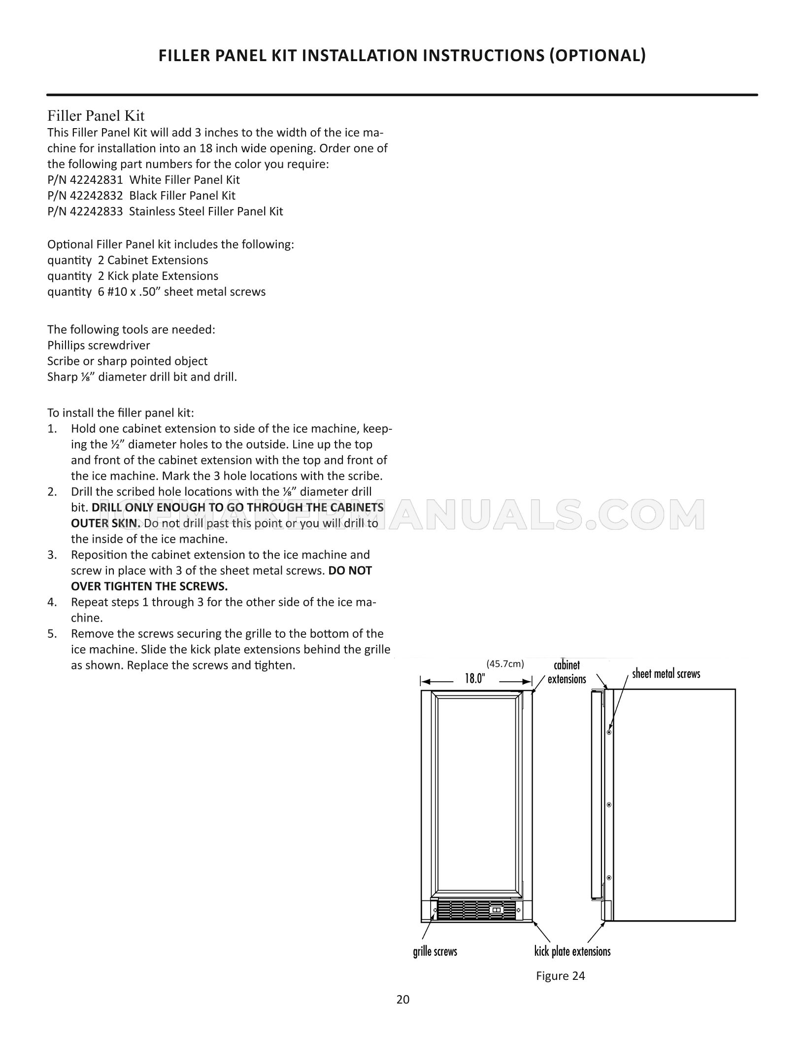 Marvel 30IMTBSFR Ice Machine Clear Ice Machine Installation Operation ...