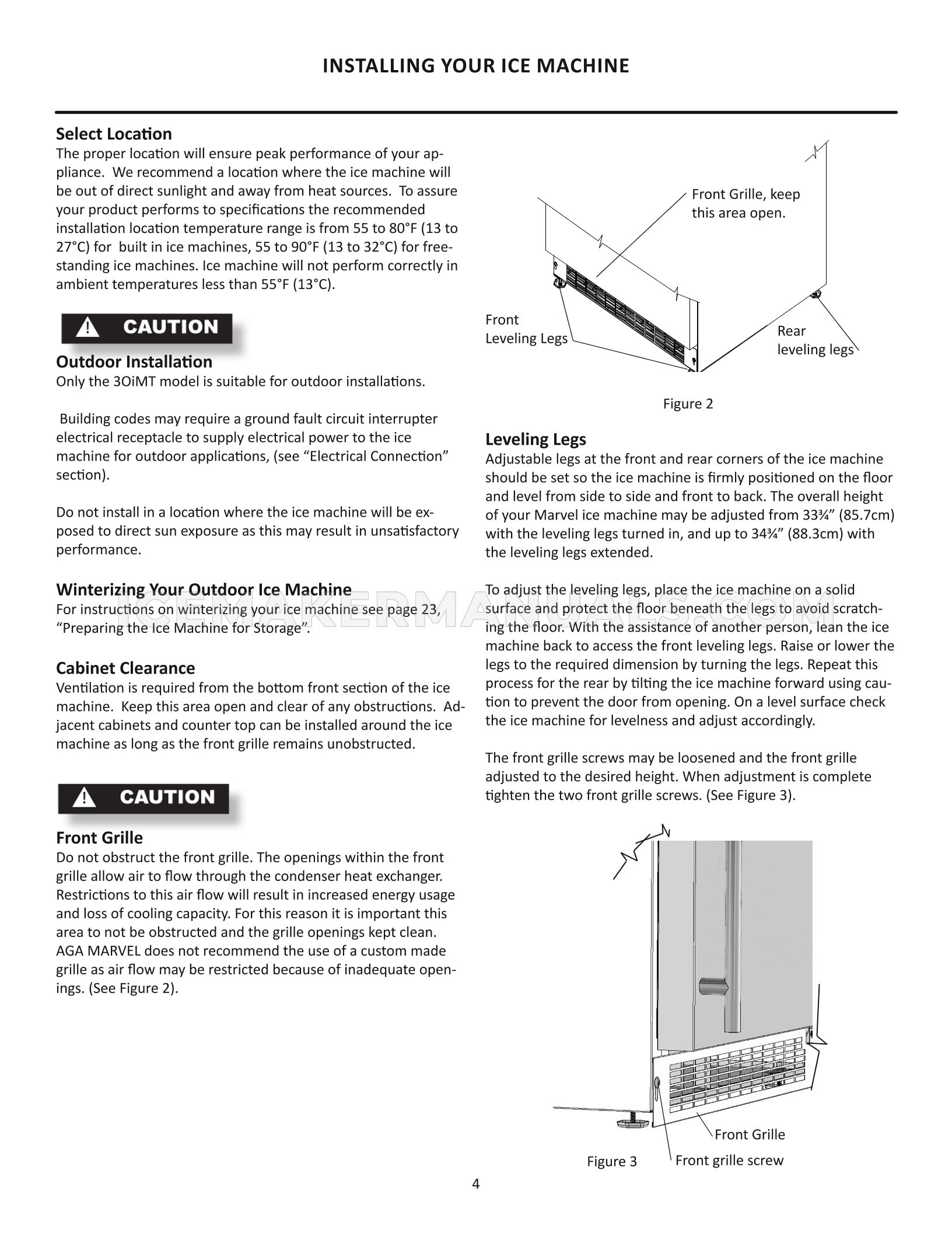 Marvel 30IMTBSFR Ice Machine Clear Ice Machine Installation Operation ...