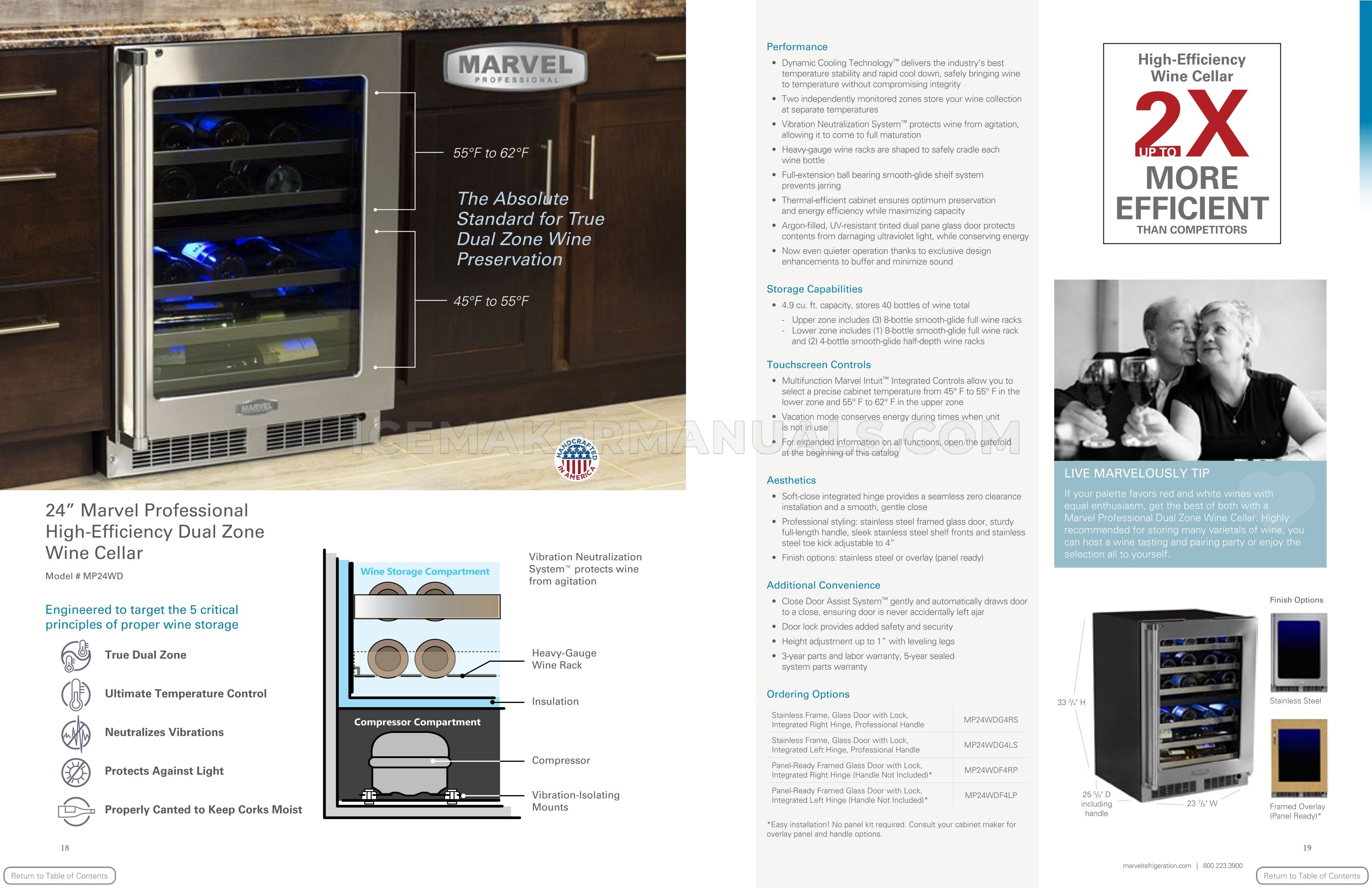 Marvel ML15CPG1LS Ice Machine Marvel Undercounter Brochure | Ice Maker ...