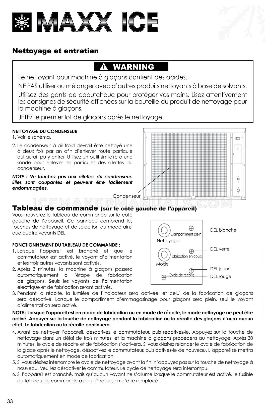Maxx Ice MIM600 Ice Machine Service, Installation, and Instruction ...