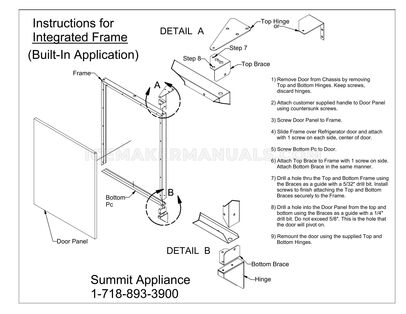 Summit BIM44GIFADA Commercial Ice Machine Integrated Frame Installation ...