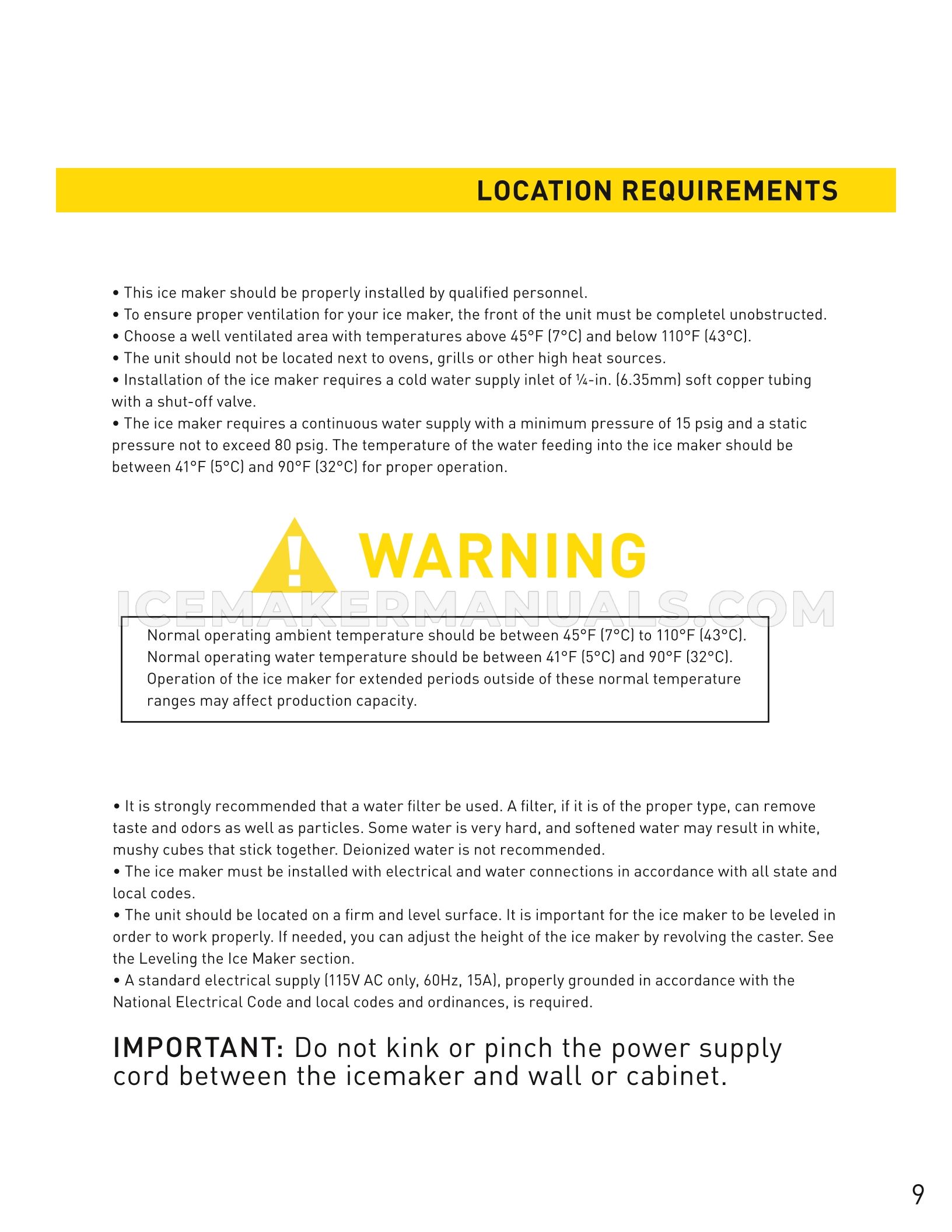 Thor Kitchen TIM1501 Ice Machine Manual | Ice Maker Manuals